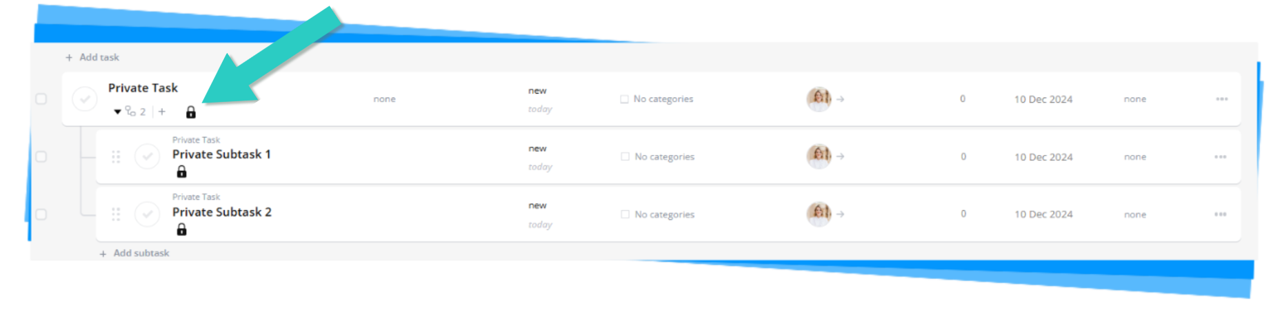 What's the difference between private and public tasks? | TastyTask